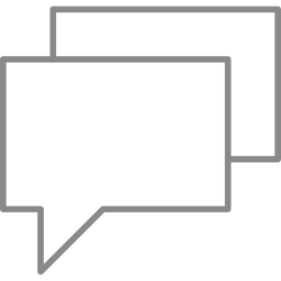 Rectangular Lined Two Speech Bubbles Icon - 6145 - Dryicons