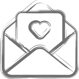Heart In Opened Message Icon - 6053 - Dryicons