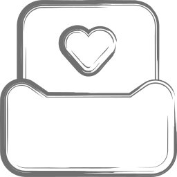 Heart In Opened Message Icon - 6053 - Dryicons