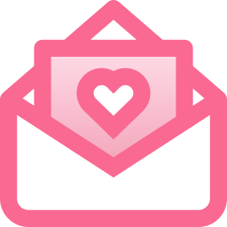 Heart In Opened Message Icon - 6057 - Dryicons