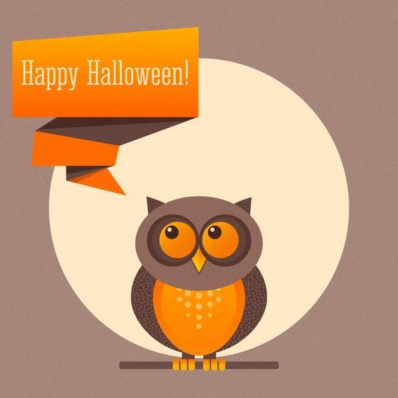 Happy Halloween Owl - 10065 - Dryicons