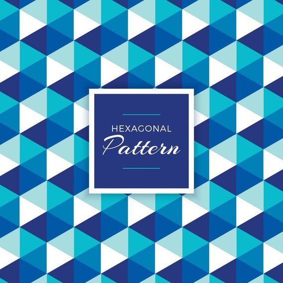 Blue Hexagonal Pattern - 10096 - Dryicons