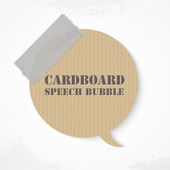 Cardboard Speech Bubble - 10156 - Dryicons