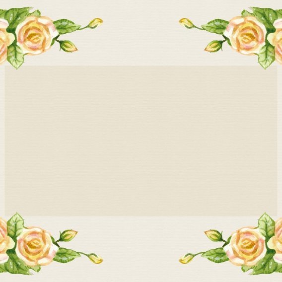 Vintage Orange Rose Frame - 10285 - Dryicons