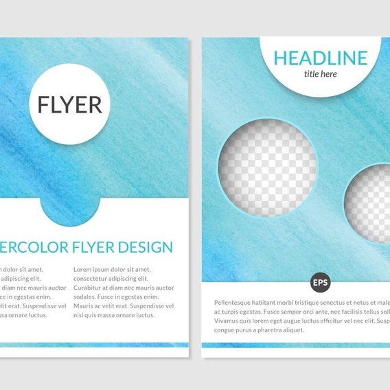 Watercolor Flyer Design - 10326 - Dryicons