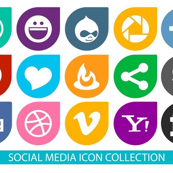 Colorful Social Media Icon Collection - 10377 - Dryicons