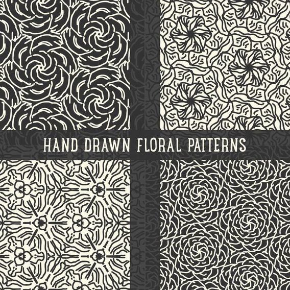 Hand Drawn Abstract Flourish Patterns - 10414 - Dryicons