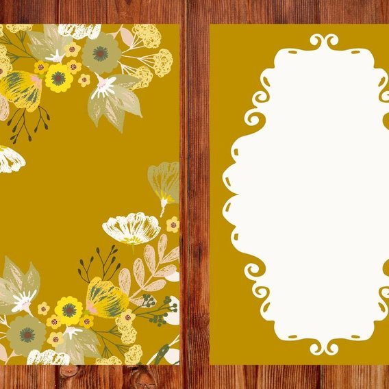 Beautiful Floral Vector Card Template - 10438 - Dryicons
