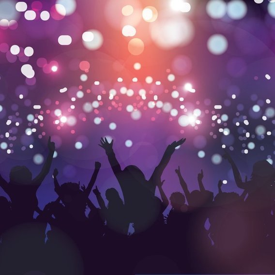 Colorful Party Crowd Illustration - 10494 - Dryicons