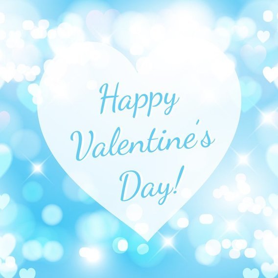 Beautiful Blue Valentine's Day Illustration - 10534 - Dryicons