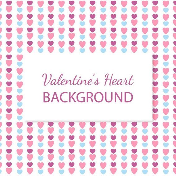 Cute Valentine's Hearts Background - 10608 - Dryicons