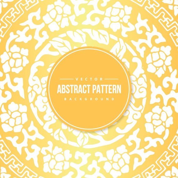 Yellow Chinese Pattern Background - 10809 - Dryicons