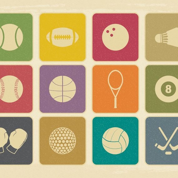 Vintage Retro Sports Icon Collection - 10858 - Dryicons
