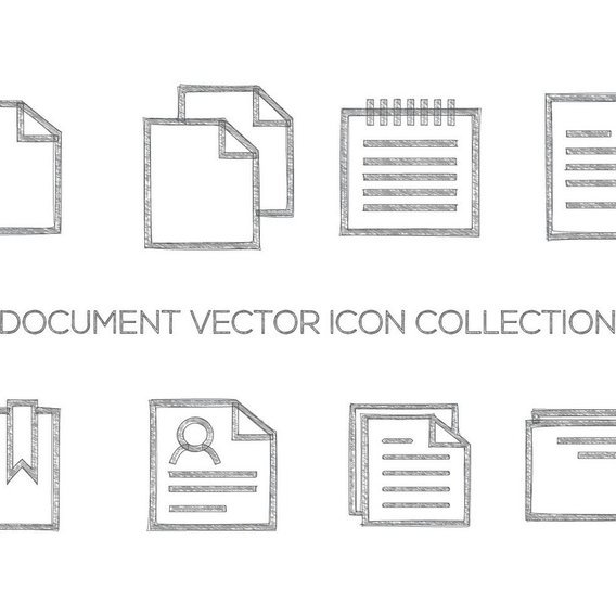 Sketchy Document Icon Collection - 10922 - Dryicons