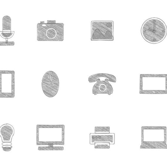 Sketchy Technology Icon Collection - 10927 - Dryicons