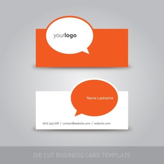 Die Cut Business Card Template - 9313 - Dryicons