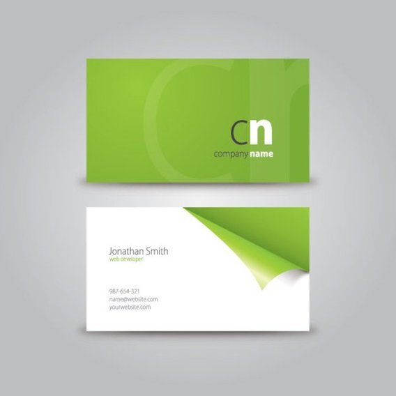 Curled Corner Business Card - 9322 - Dryicons