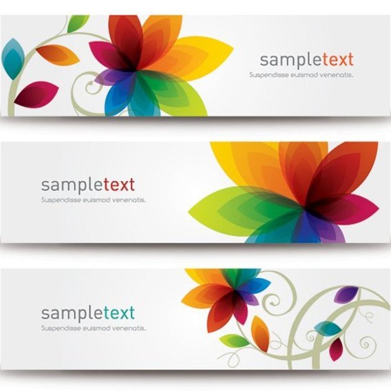 Flower Banners - 9428 - Dryicons