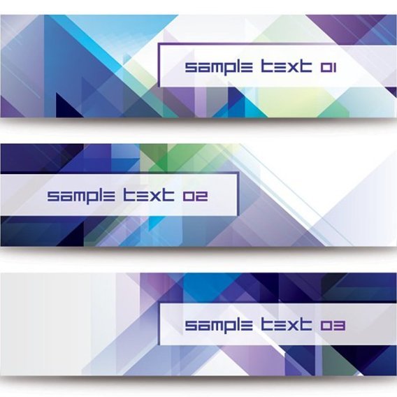 Abstract Diagonal Banners - 9582 - Dryicons
